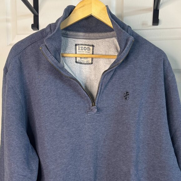 Izod | Shirts | Izod Quarter Zip Sweatshirt Pullover Kangaroo Pocket Xl ...